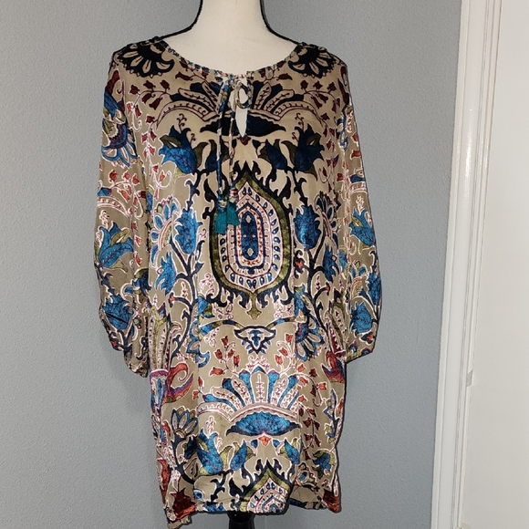 Tolani | Dresses | Tolani Embroidered Beige Garment | Poshmark